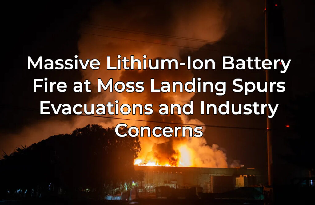 Massive Lithium-Ion Battery Fire at Moss Landing Spurs Evacuations and ...